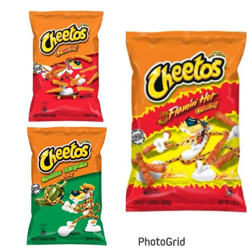 Cheetos Flamin' Hot Crunchy, Crunchy Cheese, Crunchy Cheddar N Jalapeno ...