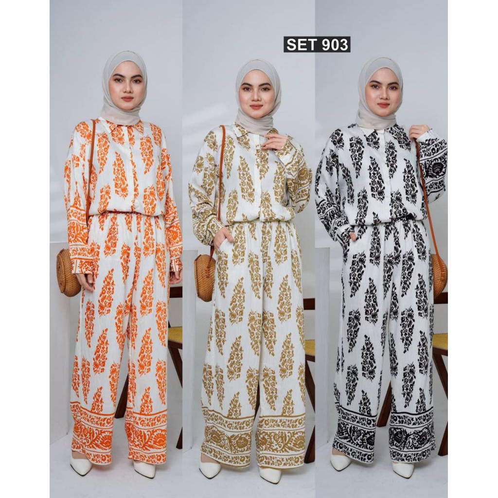 MUSLIMAH WOMEN SUIT ONE SET SLEEVE LABUH BLOUSE SELUAR, BLOUSE PALAZO ...