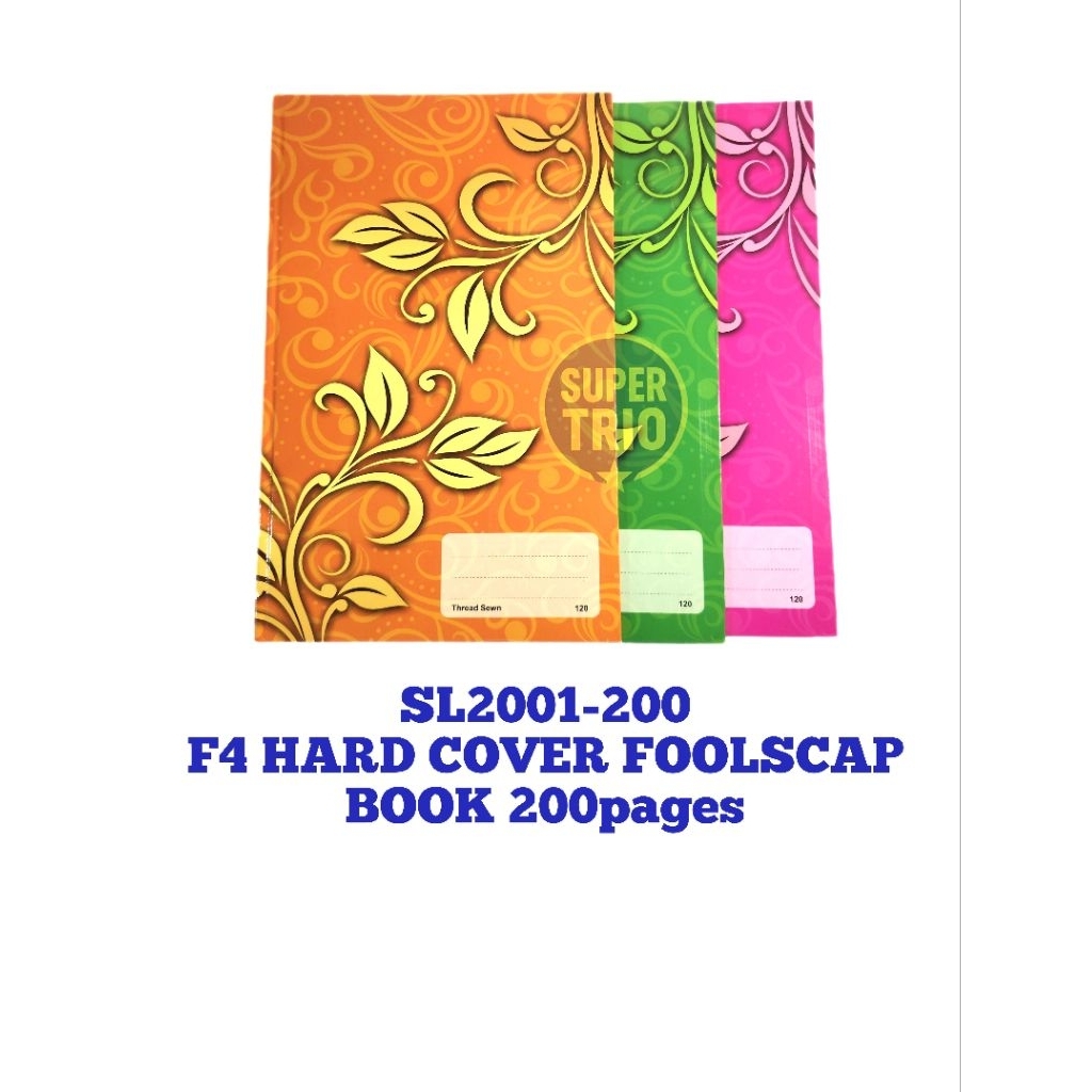F4 Hard Cover Foolscap Book / Buku Log Panjang Kulit Tebal 120 / 200 ...