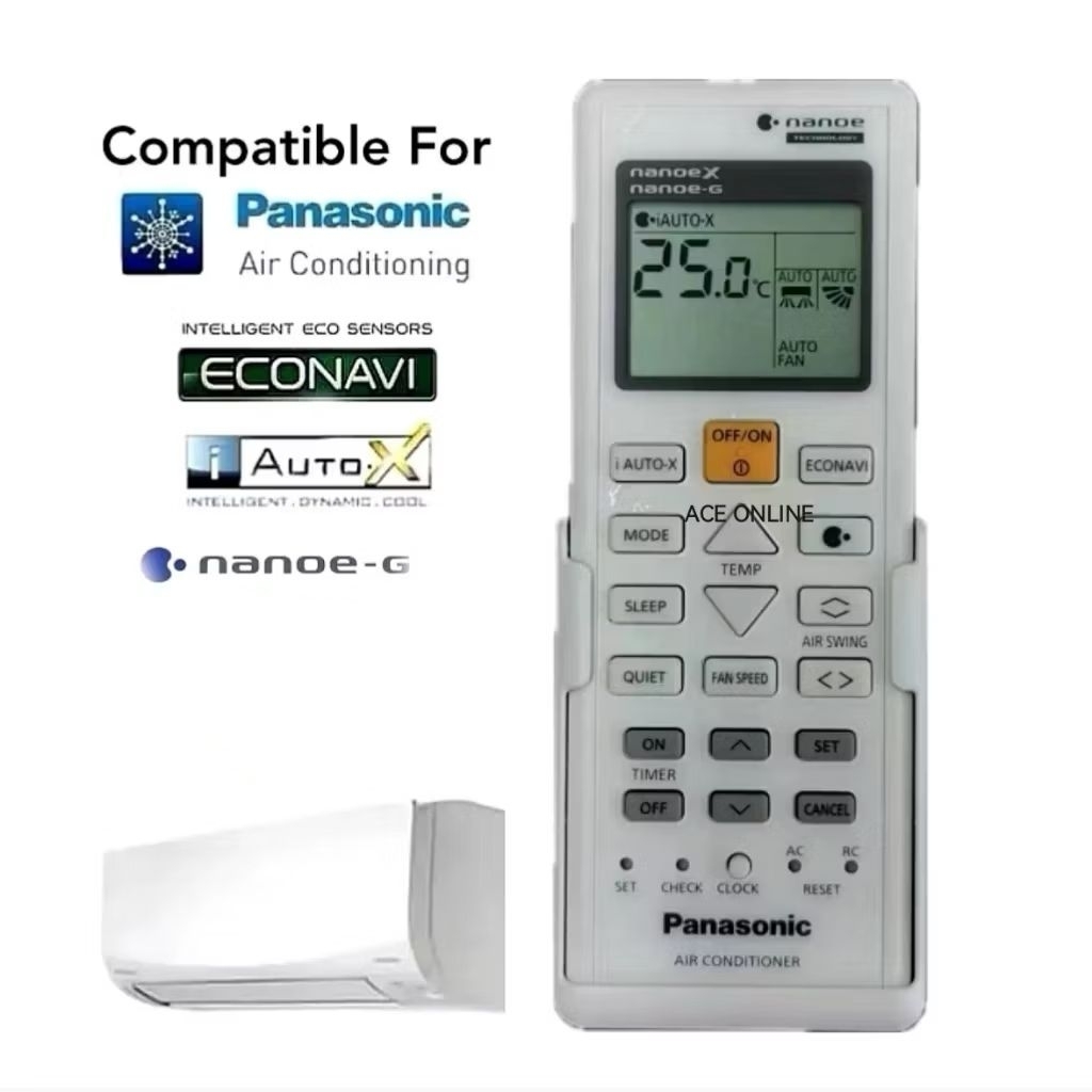 PANASONIC nanoe-G Air Conditioner Remote Control (A75C16130) | Shopee ...