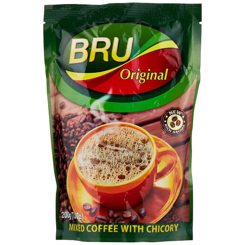 BRU Coffee Instant Powder 200g – Rich & Smooth Original Flavor for a ...