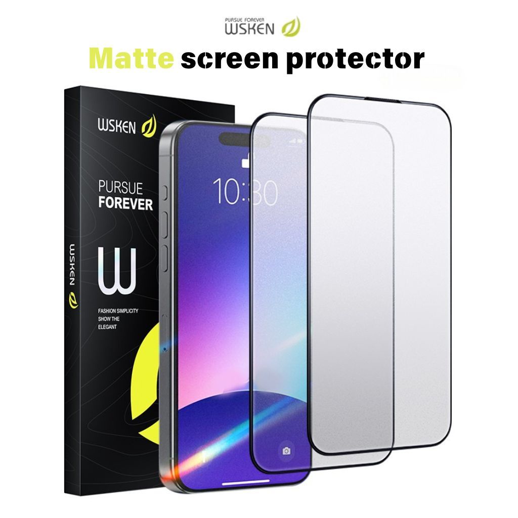WSKEN Matte Screen Protector for iph 17ProMax Tempered Glass Mobile ...