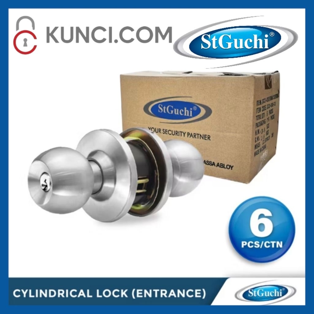 (6PCS PER BOX)ST GUCHI CYLINDRICAL DOOR LOCK SET SGCD4300 | Shopee Malaysia