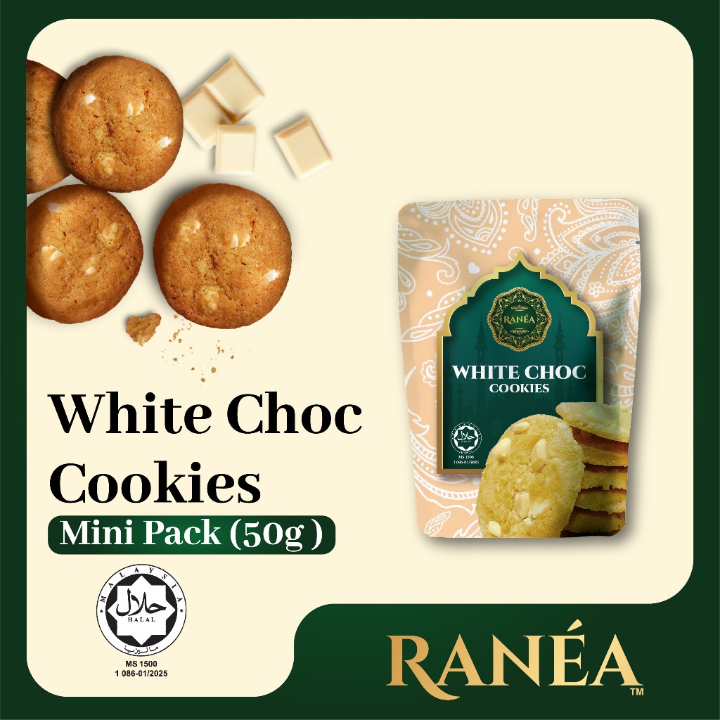 【Mini Pack】RANEA White Chocolate Cookies 50g Biskut Coklat Putih ...