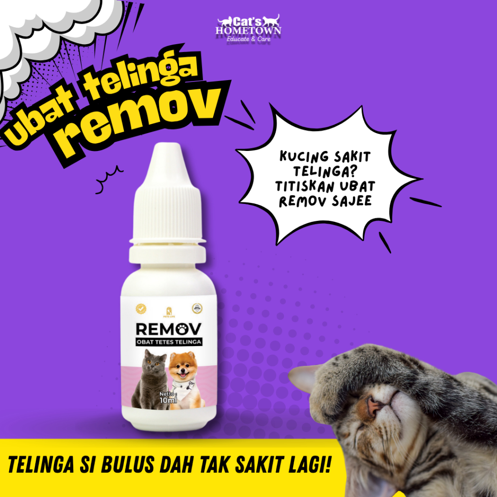 REMOV Ear Drops 10ml | Rawatan Earmites & Telinga Sihat Kucing | Shopee ...