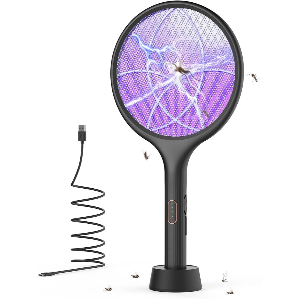 YISSVIC Electric Fly Swatter 4000V Bug Zapper Racket Dual Modes ...