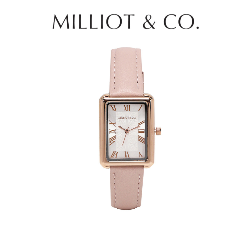 Milliot & Co Sophia Rose Gold Leather Analogue Watch | Shopee Malaysia