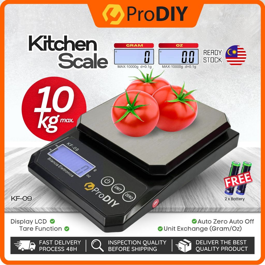 009 LCD kitchen Scale Digital Food Scale Weighing scale balance 10kg X ...