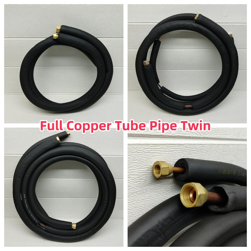 [1hp&2hp] Full Copper Paip Tembaga Berkembar Tube Pipe Twin Aircond ...