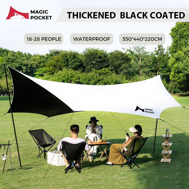 💕Camping Waterproof UV-proof Shelter Tent Awning Butterfly Shape Tarp ...