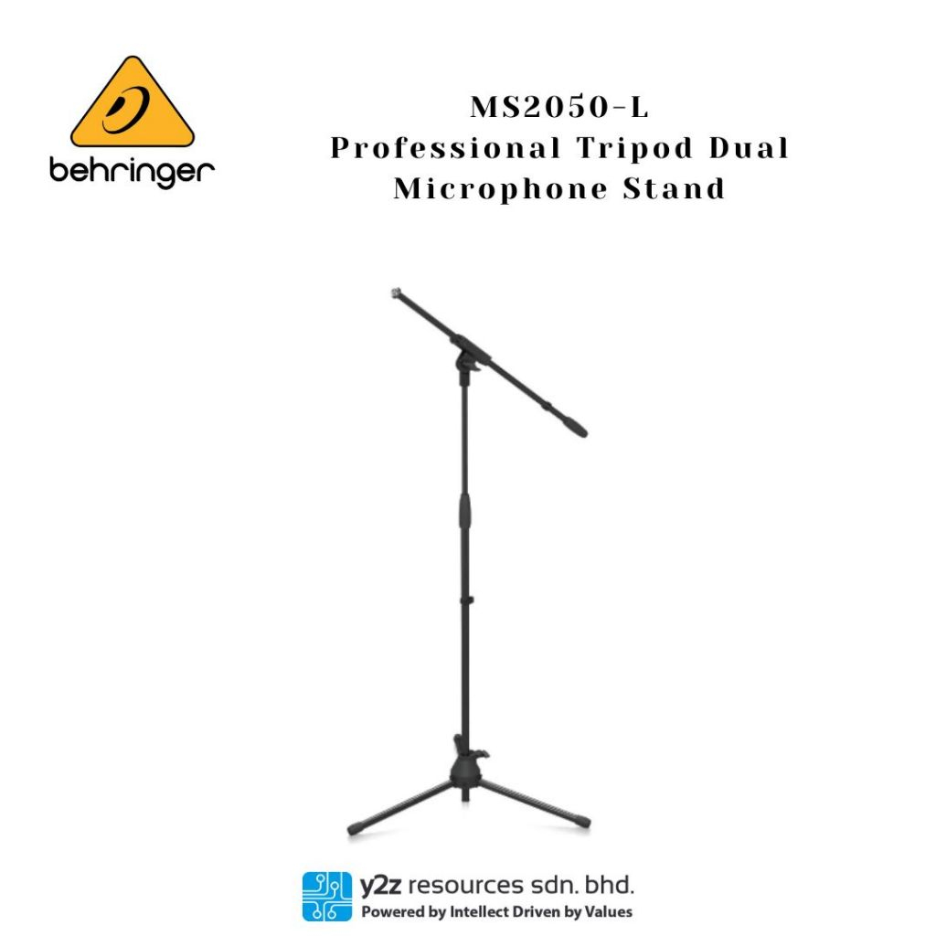 BEHRINGER Professional Tripod Dual Microphone Stand | Model MS2050-L ...