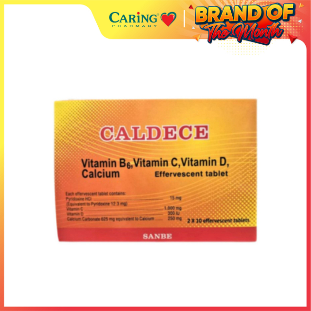 VITAMODE CALDECE (VIT B6 C D CALCIUM) EFFERVESCENT TABLET 10SX2 ...