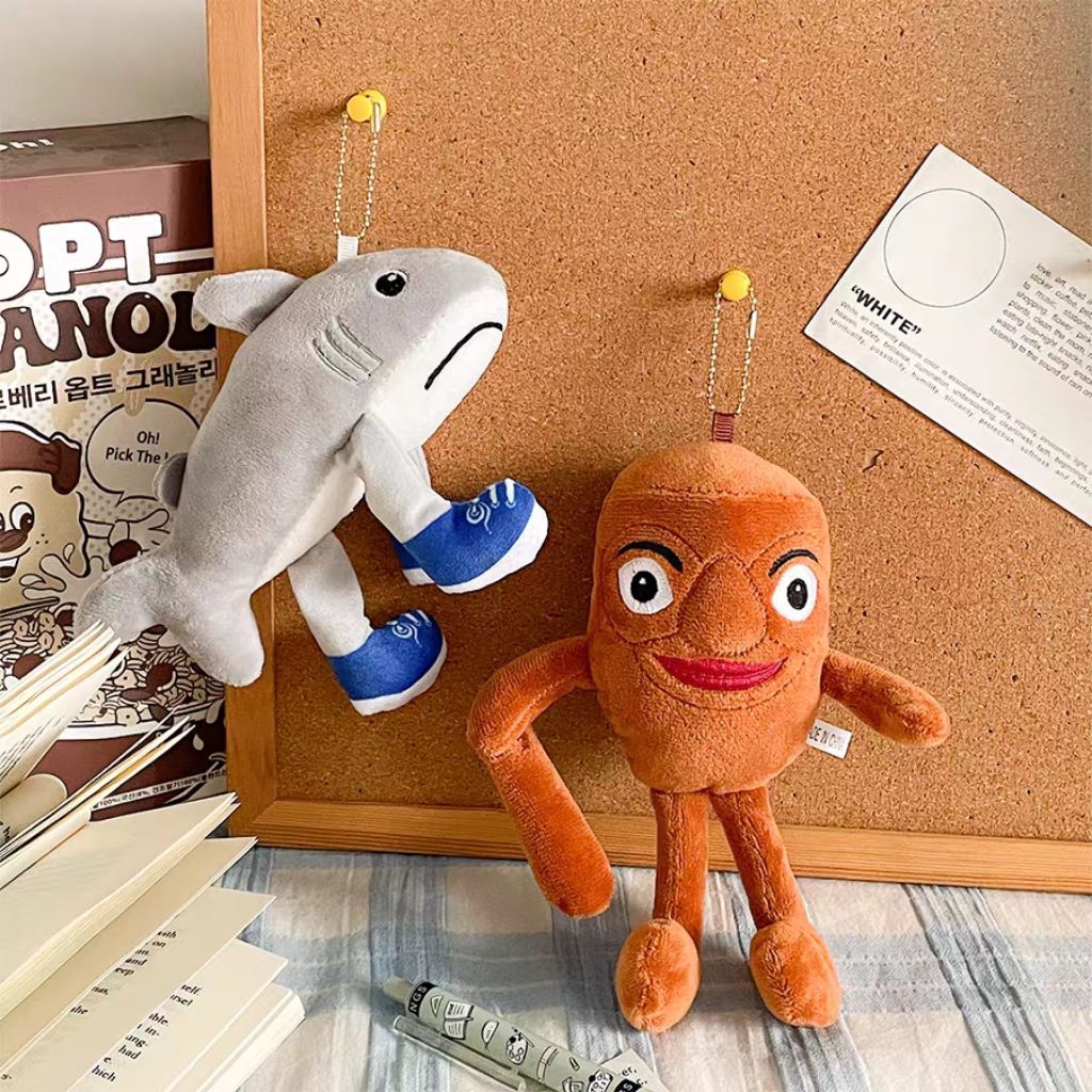 Italian Brainrot Shark pendant plush toyDoll, keychain, stuffed doll ...