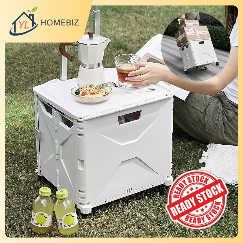 Kotak Troli Lipat 4-Roda – Kotak Penyimpanan & Troli Serbaguna Boleh ...