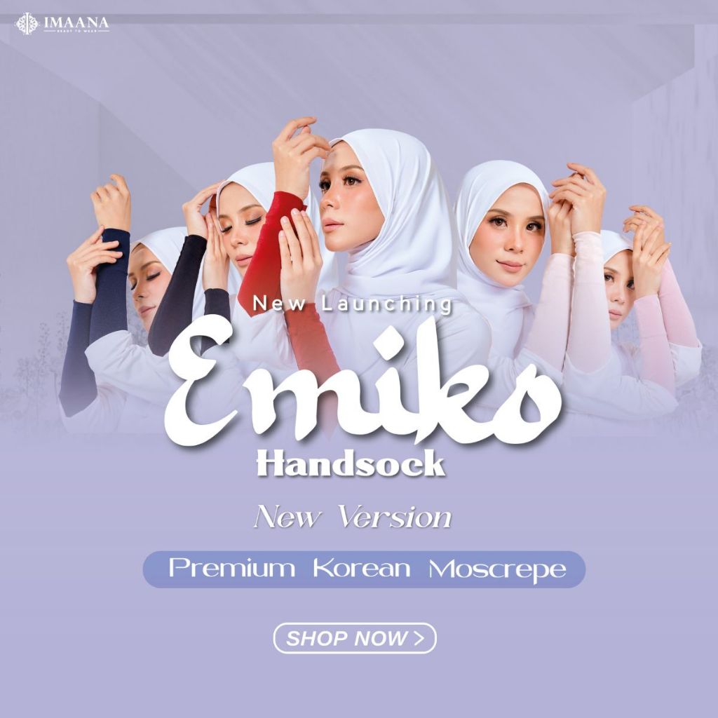 IMAANA EMIKO HANDSOCK [PREMIUM KOREAN MOSCREPE] | Shopee Malaysia