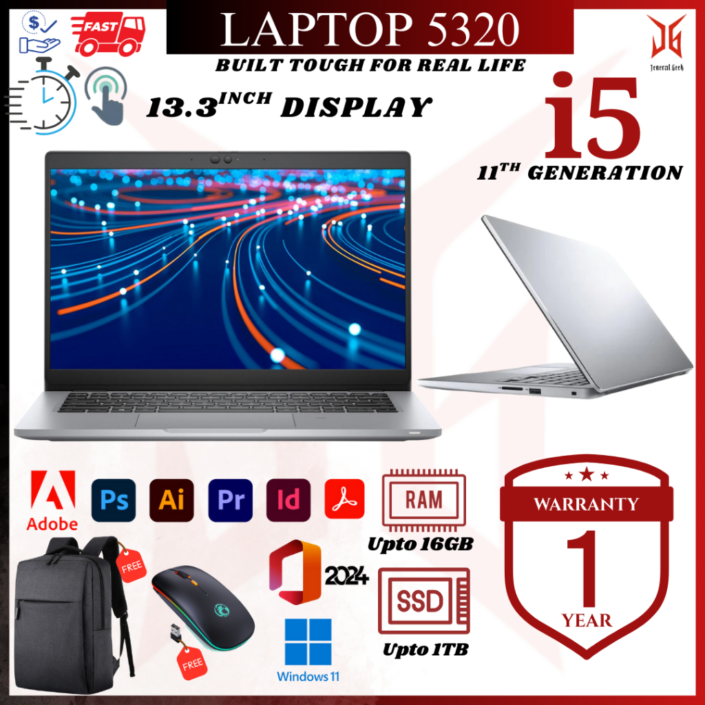 Dell Latitude 5320 Touch | i5 11th Gen | 16GB RAM | 1TB SSD | Backlit ...