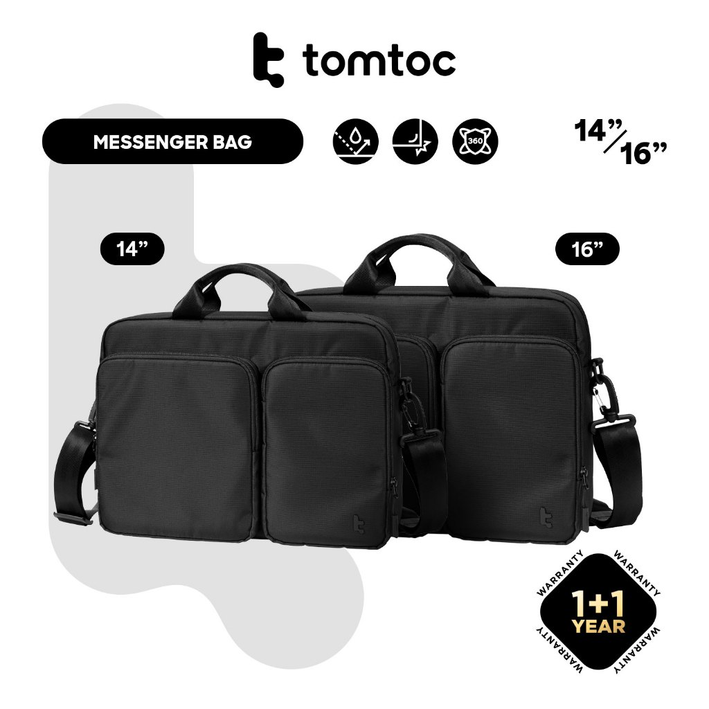 tomtoc A33 Navigator Messenger Bag 14 & 16 Inch Laptop Bag Men Business ...