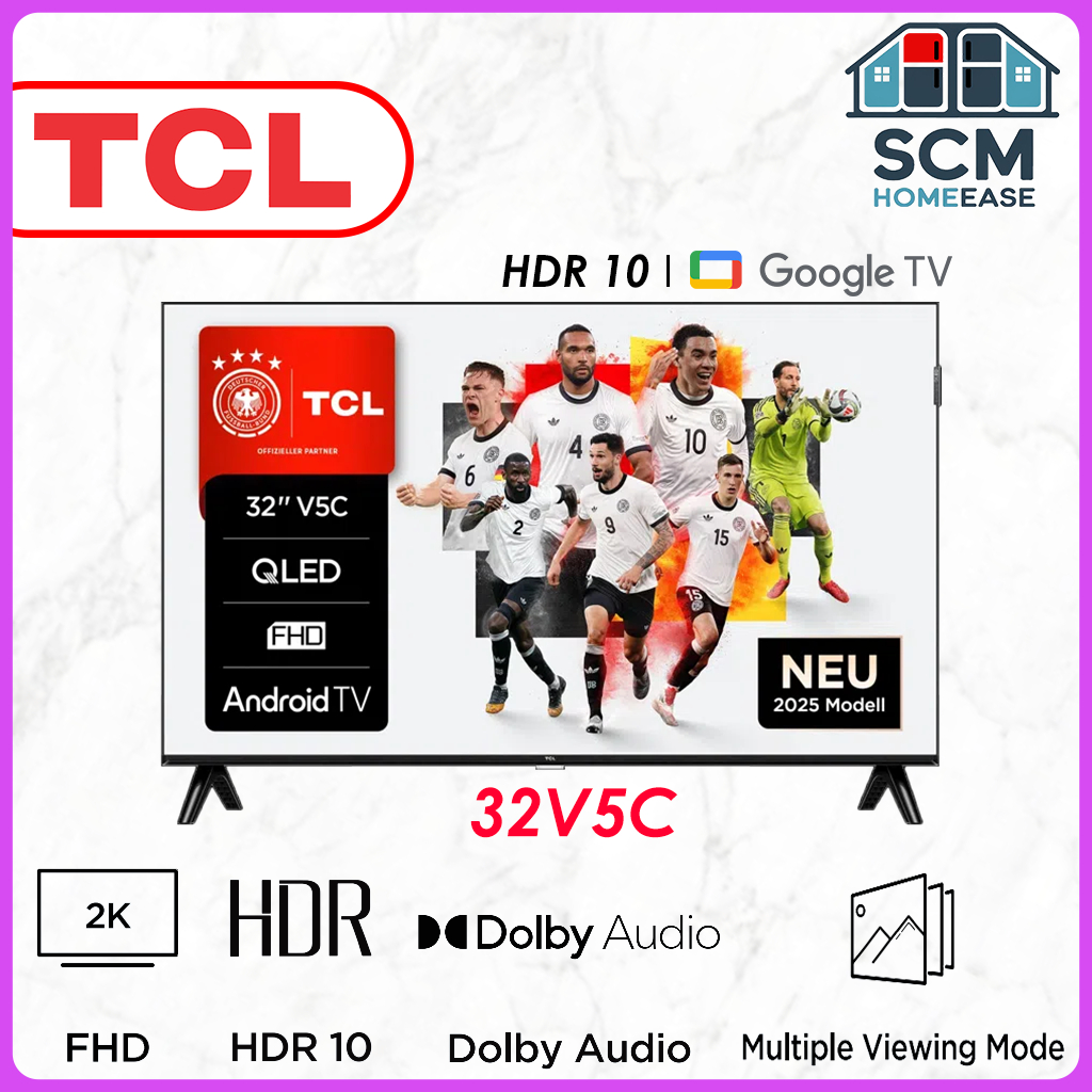 [2025 NEW] TCL V5C SERIES 32 INCH 2K FHD QLED TV 32V5C Dolby Audio ...