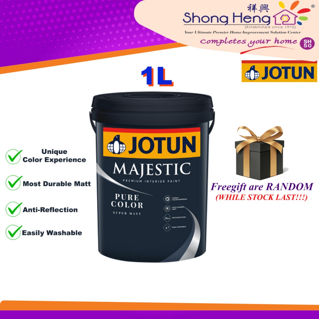 1L Jotun Majestic Pure Color Interior Paint (CAT DALAM / INDOOR / 内墙涂料 ...