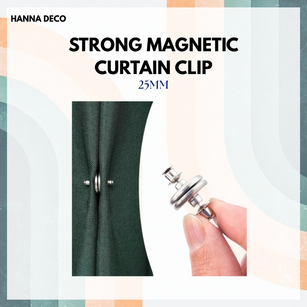 PCDecor 1 Pair Magnetic Curtain Clip Klip Langsir Magnet 2pcs Pengikat ...