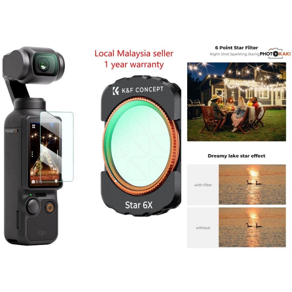 K&F Concept 6 points star filter for DJI Osmo Pocket 4 Pocket 3 ...
