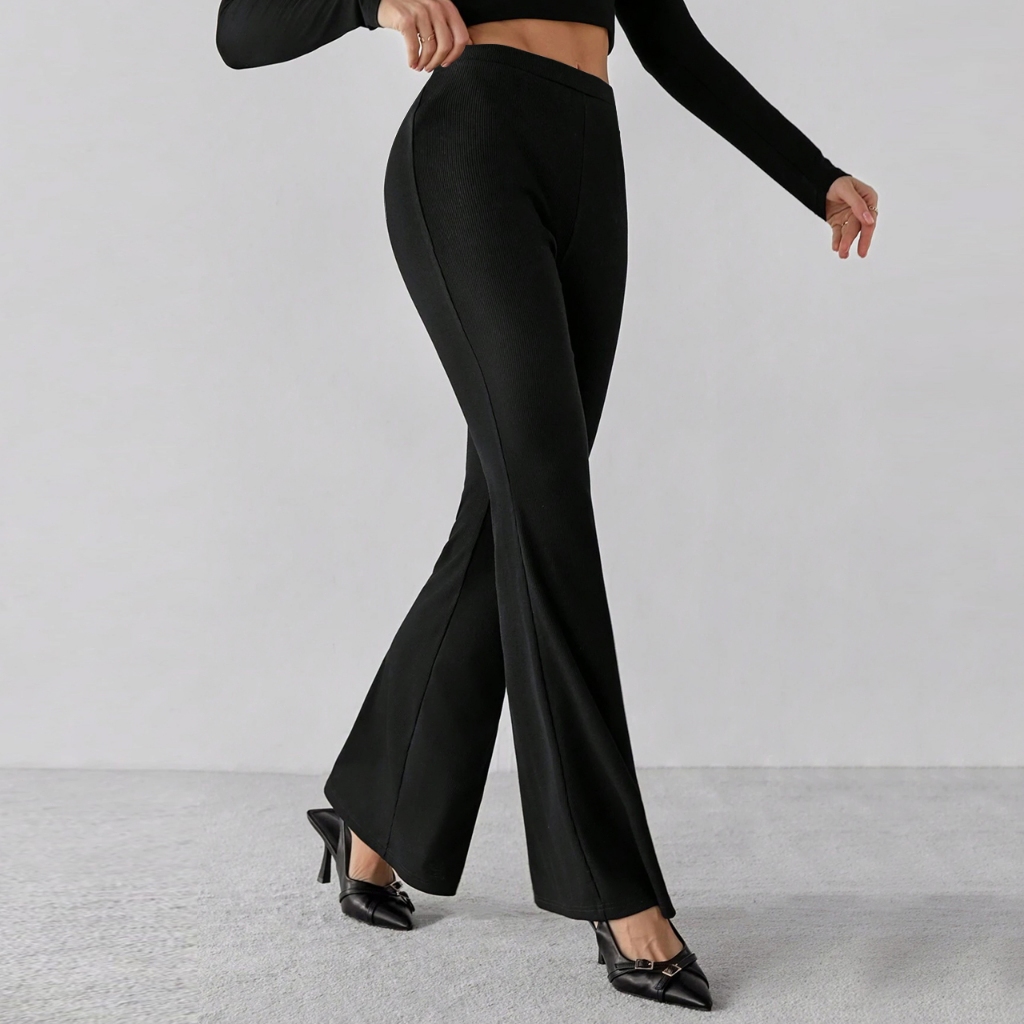 Slack Wanita Bootcut Pants Woman Casual Flare Pant Perempuan Palazo ...