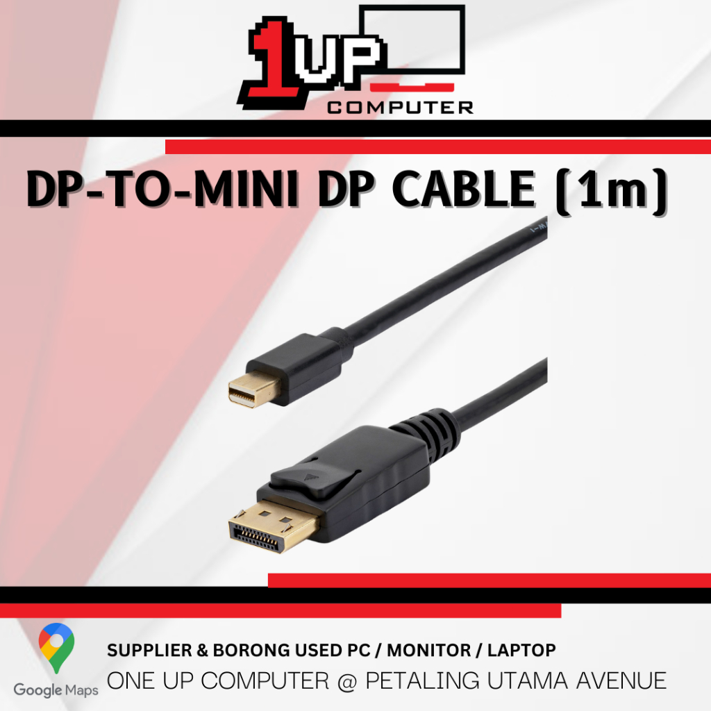 Mini DisplayPort to DisplayPort Cable - 1 meter | Shopee Malaysia