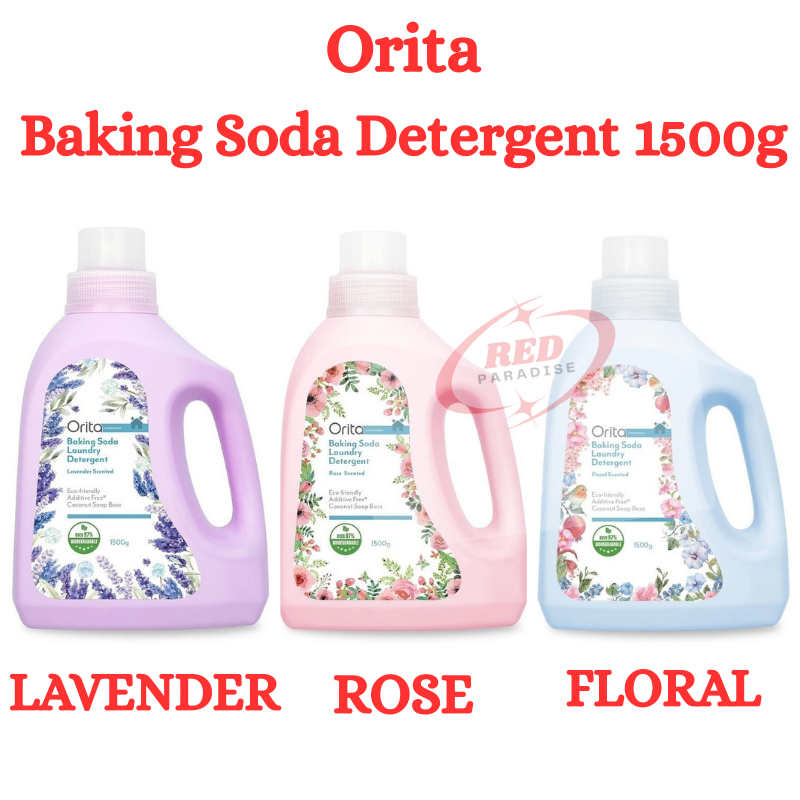 ORITA Baking Soda Liquid Detergent 1500g Rose standard / Lavender ...