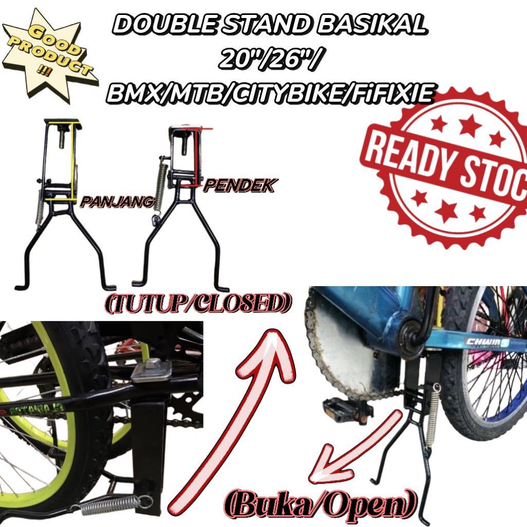 Double stand / BmX Stand / Stand Bicycle / stand / stand tengah/tupang ...