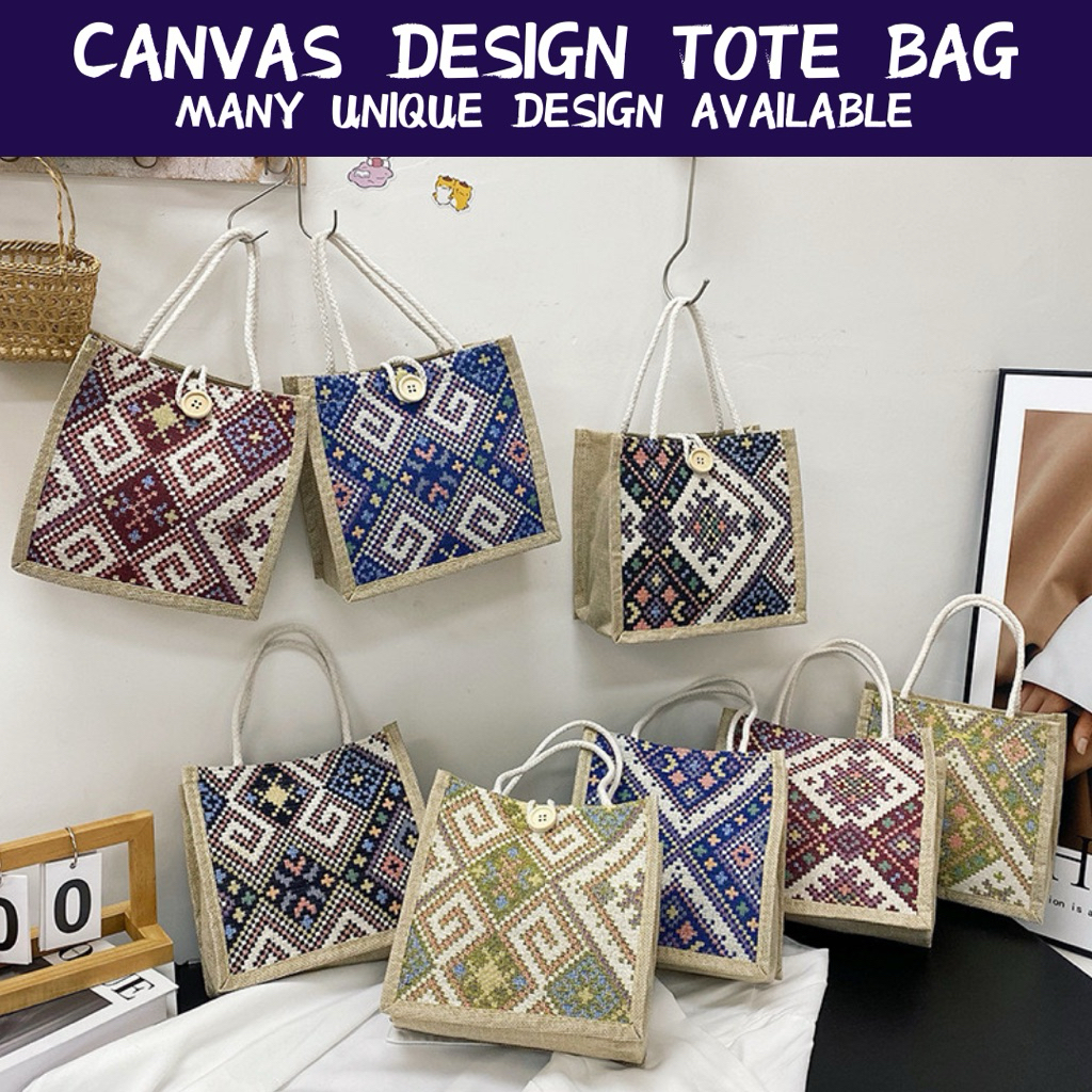 UNIQUE DESIGN 】Japan Canvas Design Tote Bag Door Gift Shoulder Beg ...