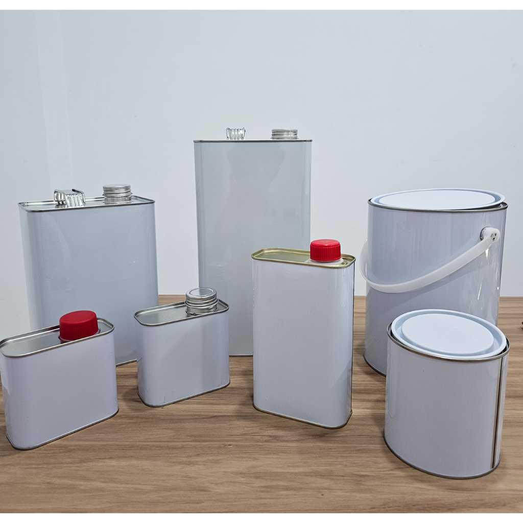 (500ML/1L/3.5L/3.8L/ 5L) HIGH QUALITY WHITE COATED METAL TIN EMPTY OIL CAN JERRY CAN | Shopee ...