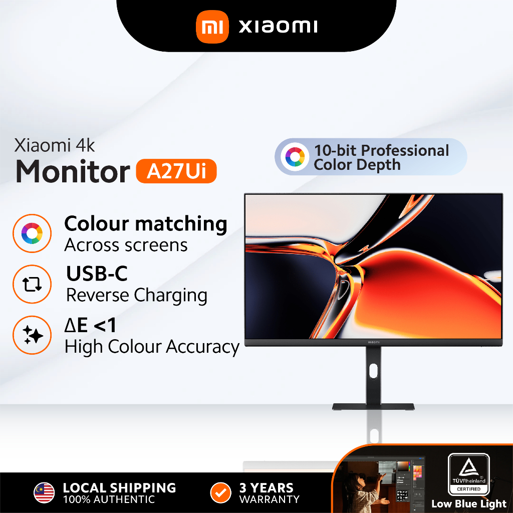 Xiaomi 4K Monitor A27Ui | 27" 4K UHD IPS Panel | Vivid Color ...