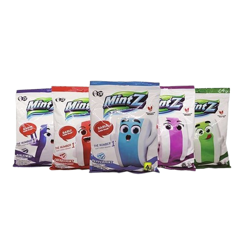 MINTZ CHEWY CANDY BARLEYMINT/ CHERRYMINT/ DUOMINT/ GRAPEMINT ...