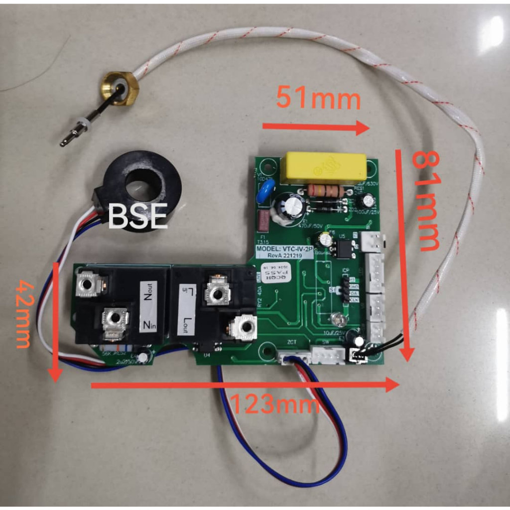 CENTON MULTIPOINT FORZA 5.5KW /7KW ELCB MAIN BOARD VTC-IV-2P (DOUBLE ...
