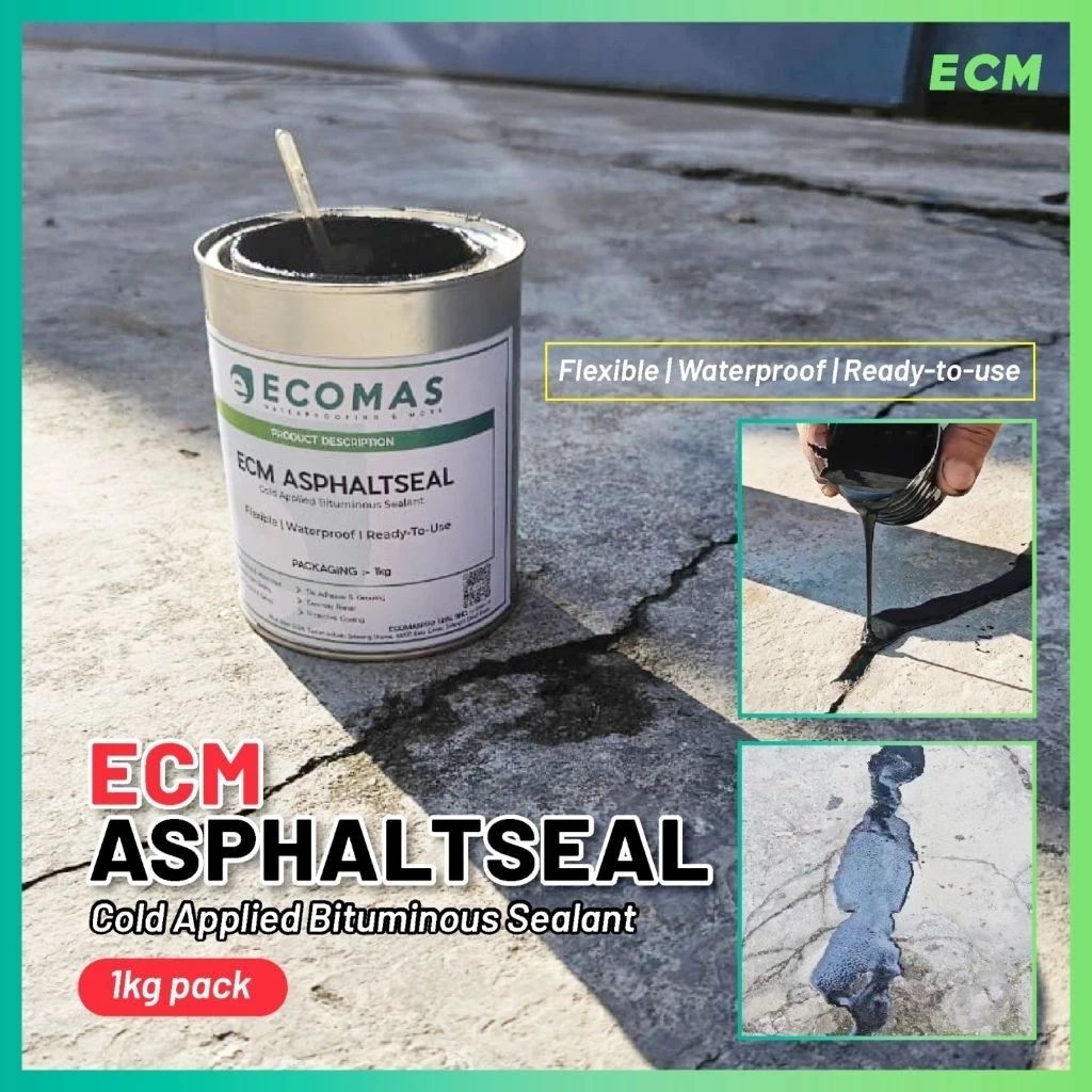 ECM ASPHALTSEAL (1KG) Cold-Applied One-Part Bituminous Sealant for ...