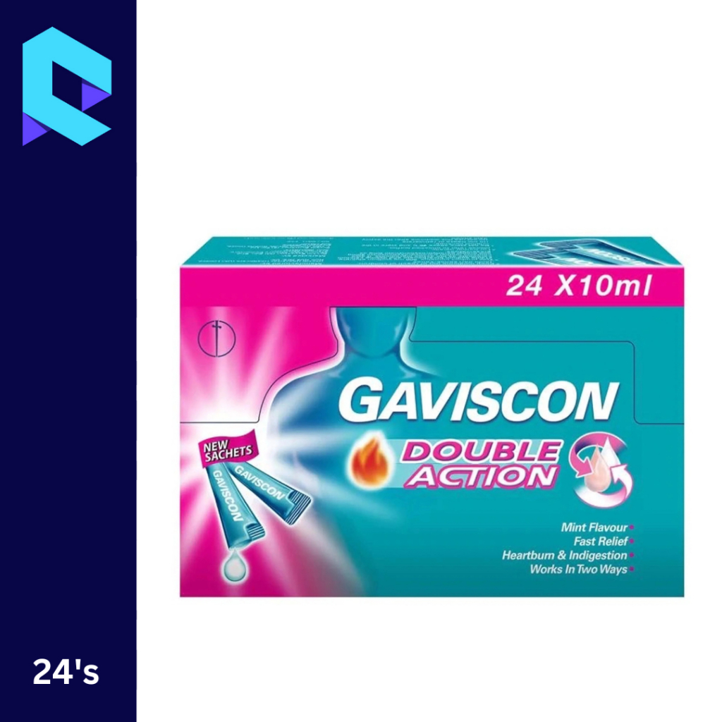 Gaviscon Double Action Liquid Sachet 24's / 5's [Exp: 04/2026] | Shopee ...