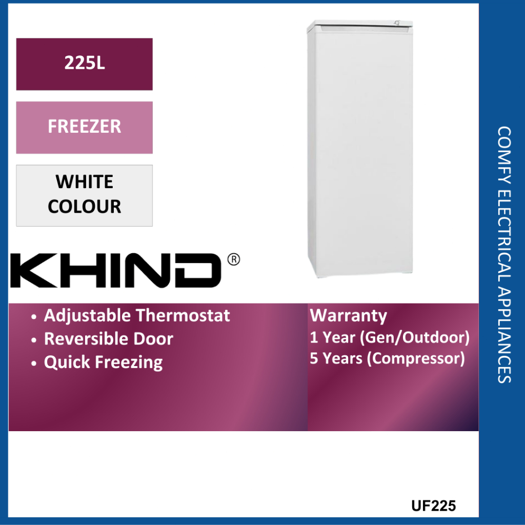 KHIND Upright Freezer (225L) UF225 | Shopee Malaysia