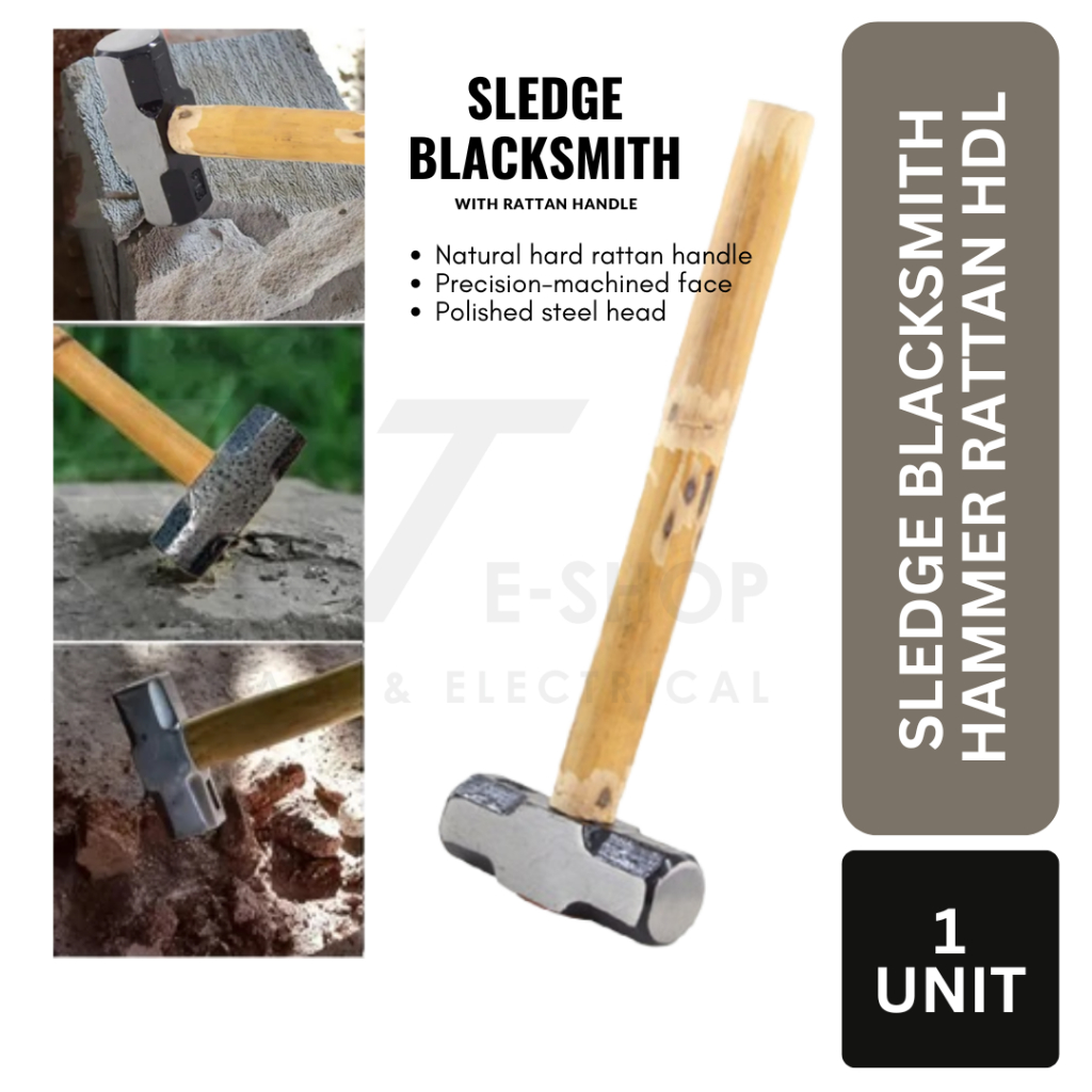 Hardman Sledge Blacksmith Hammer with Rattan Handle | Shopee Malaysia