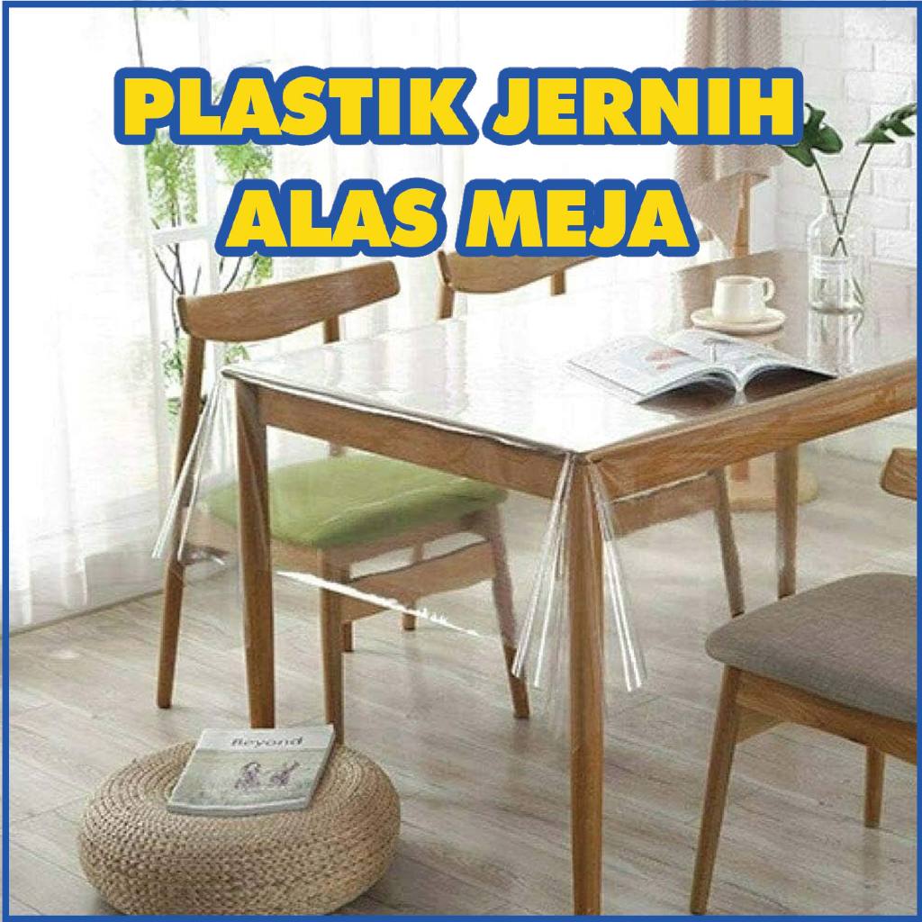 KakiDeco Plastik Jernih Alas Meja Transparent Tebal 0.25mm PVC Clear ...