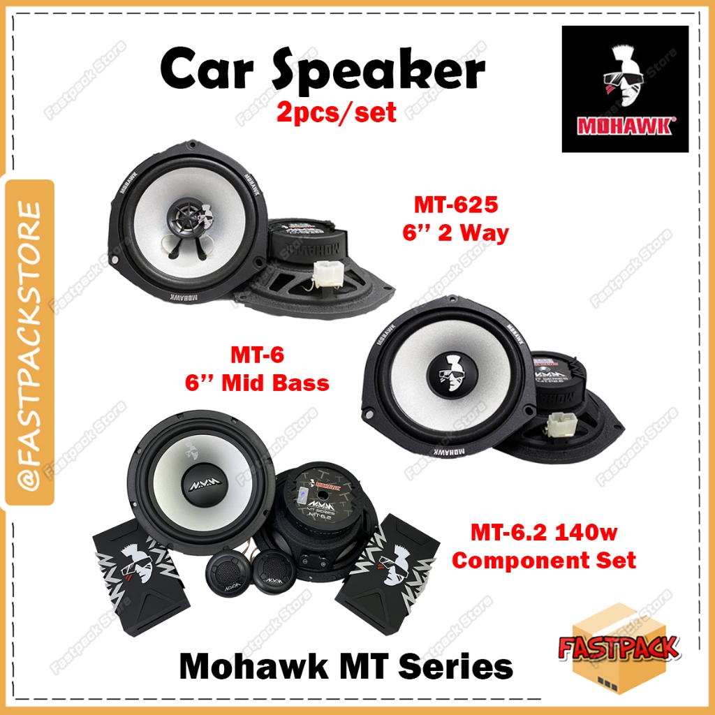 MOHAWK MT Series Plug & Play Speaker Silver Speaker Kereta 6 inch 2 Way ...