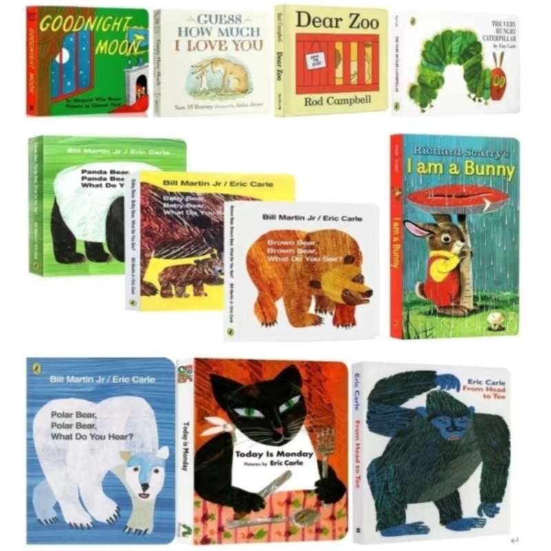 (11 Books) Eric Carle Board Book Early Learning Story Books | Shopee ...