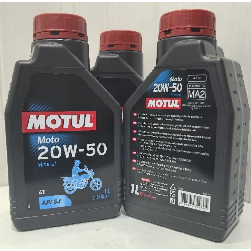 MOTUL MOTO 4T 20W50 MOTO OIL 4T MOTOR ENGINE MINERAL OIL- (1 LITER ...