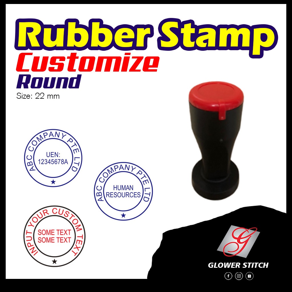 (Round 22mm) Rubber Stamp Office use (without ink) | Shopee Malaysia