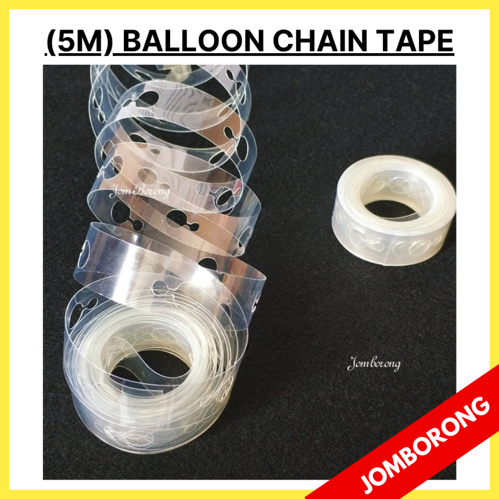 (5M) BALLOON CHAIN TAPE Plastic Wedding Party Decorating Arch Connect ...