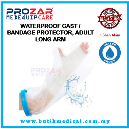 WATERPROOF CAST / BANDAGE PROTECTOR, ADULT LONG ARM - 70CM | Shopee ...
