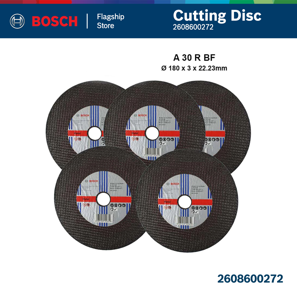 BOSCH A 30 R BF 7" Mild Steel Cutting Disc (180mm x 3mm x 22.23mm ...