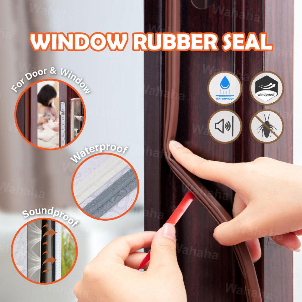 Wahaha 3M Tape Window Door Rubber Seal Strip Sound Proof 12 Meter ...