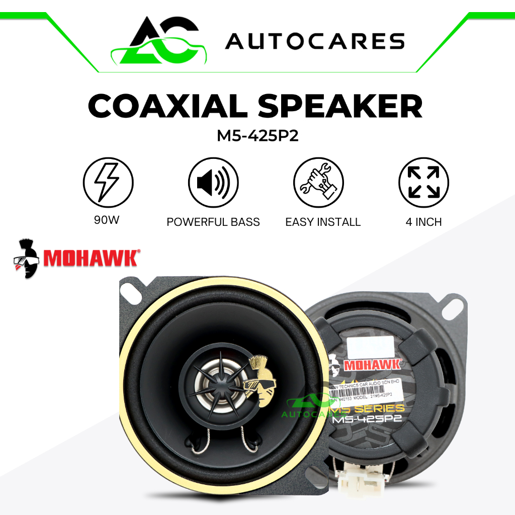 MOHAWK M5 Plug & Play OEM Speaker 4 inch 2-Way Coaxial Speaker Depan Dashboard Front Speaker ...