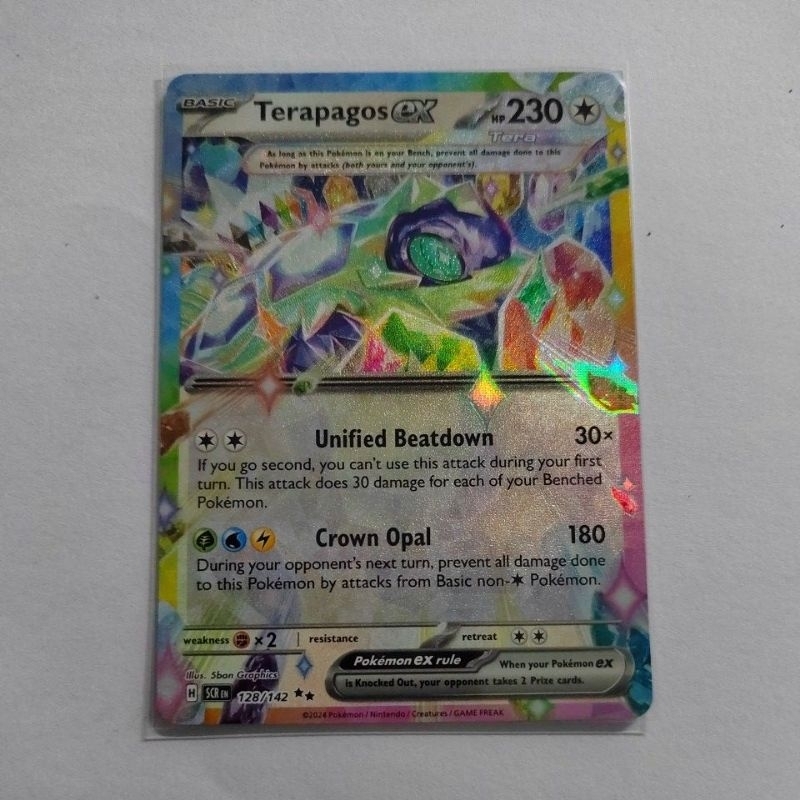 POKEMON TCG ORIGINAL SINGLE CARD STELLAR CROWN TERAPAGOS EX 128/142 | Shopee Malaysia