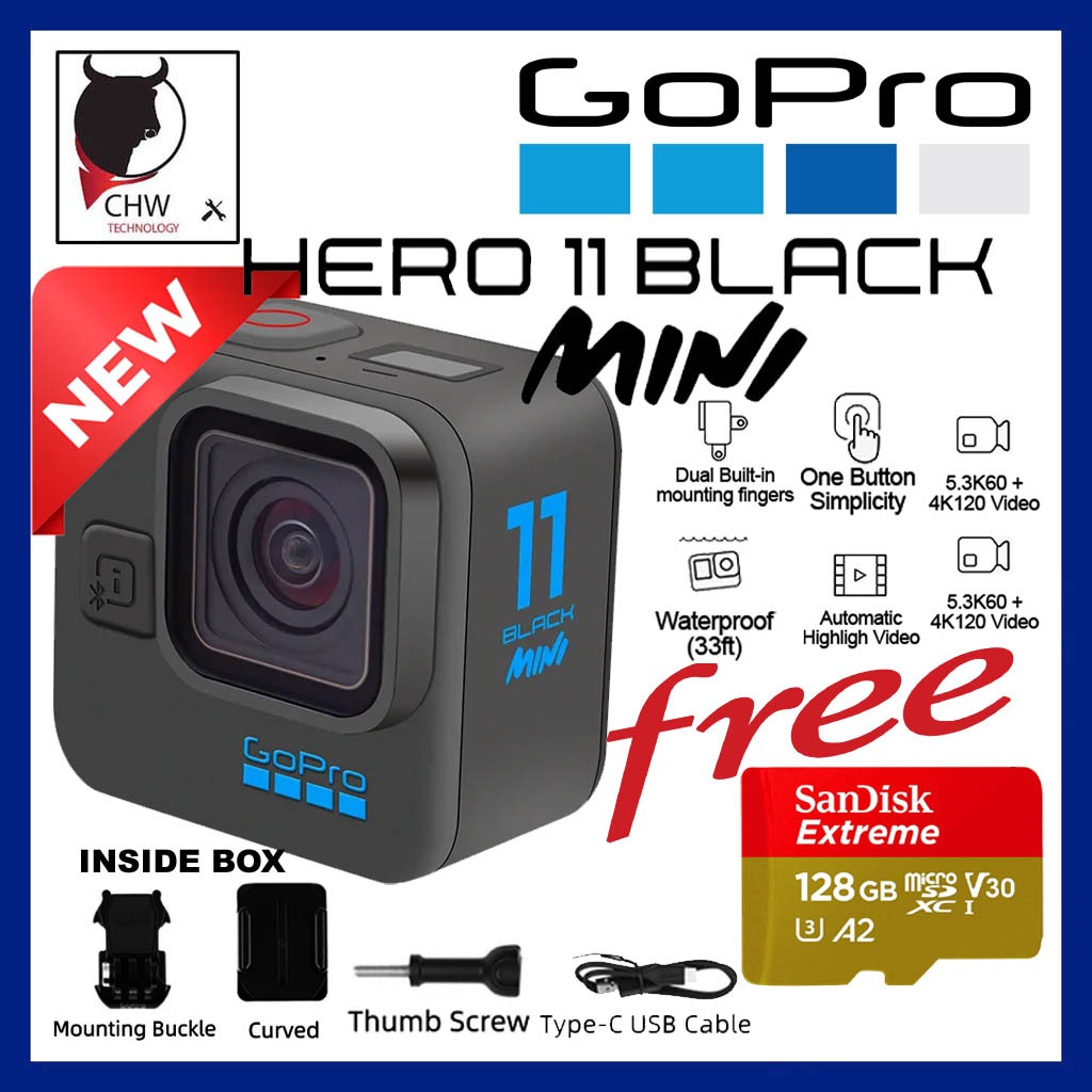 GOPRO ORIGINAL MALAYSIA HERO 11 MINI BLACK ACTION CAMERA | Shopee Malaysia